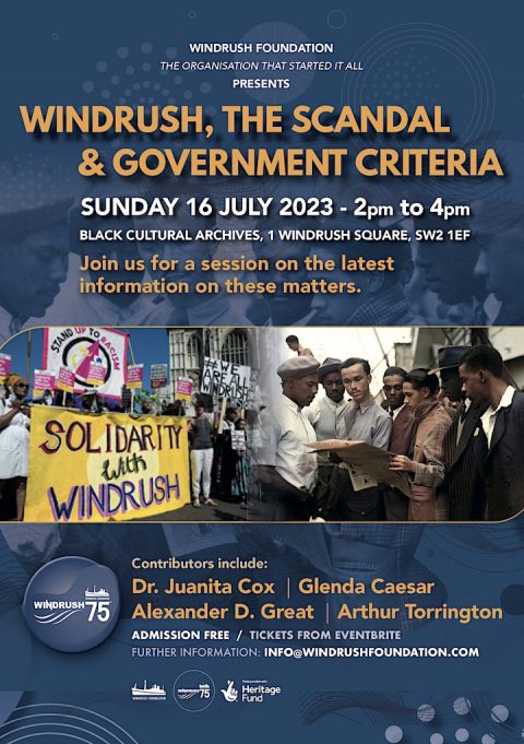 WINDRUSH, THE SCANDAL & GOVERNMENT CRITERIA - Windrush Foundation